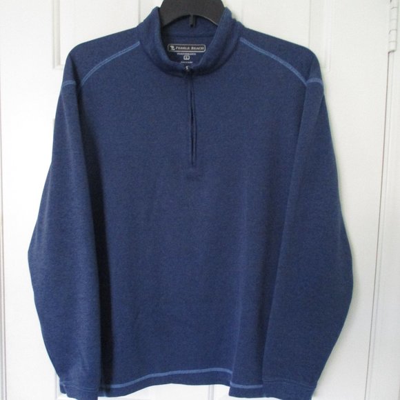 Pebble Beach | Sweaters | Pebble Beach Mens Ls Blue 4 Zip Golf ...